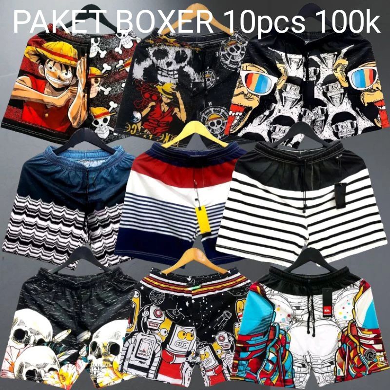 Jual PAKET BOXER 10PCS 100k||BOXER PRIA DEWASA||BOXER SURFING||BOXER ...