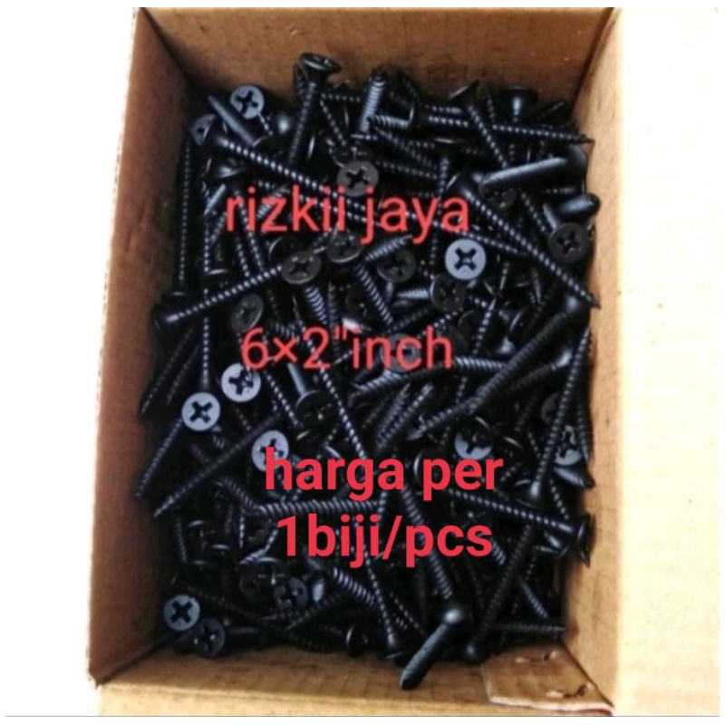 Jual Sekrup Gypsum 6×2"inch/panjang 5 cm | Shopee Indonesia