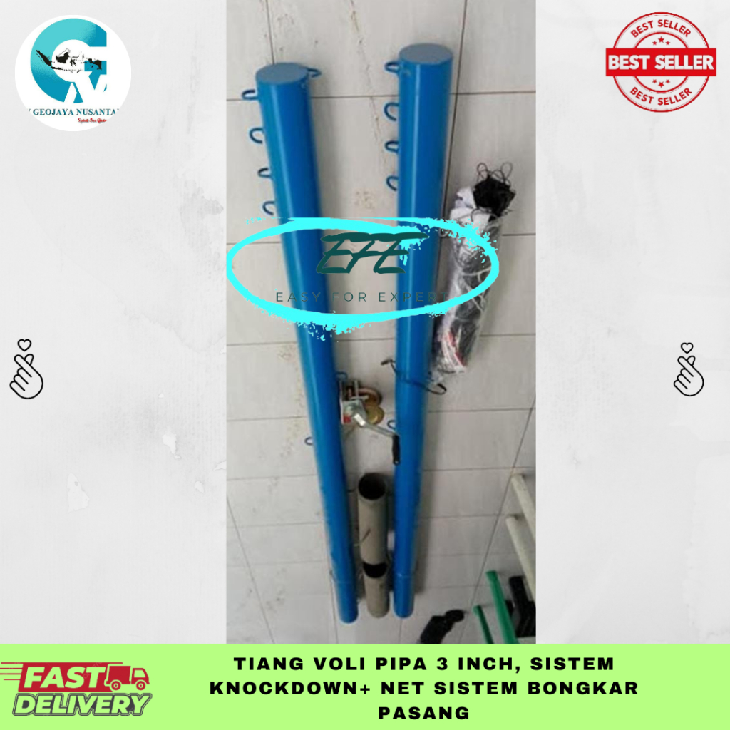 Jual Tiang Voli Pipa 3 Inch, Sistem Knockdown+net sistem bongkar pasang ...