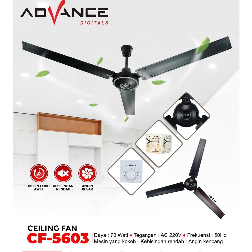 Jual Ceiling Fan Advance CF5603 / Kipas Angin Gantung Advance CF 5603 ...