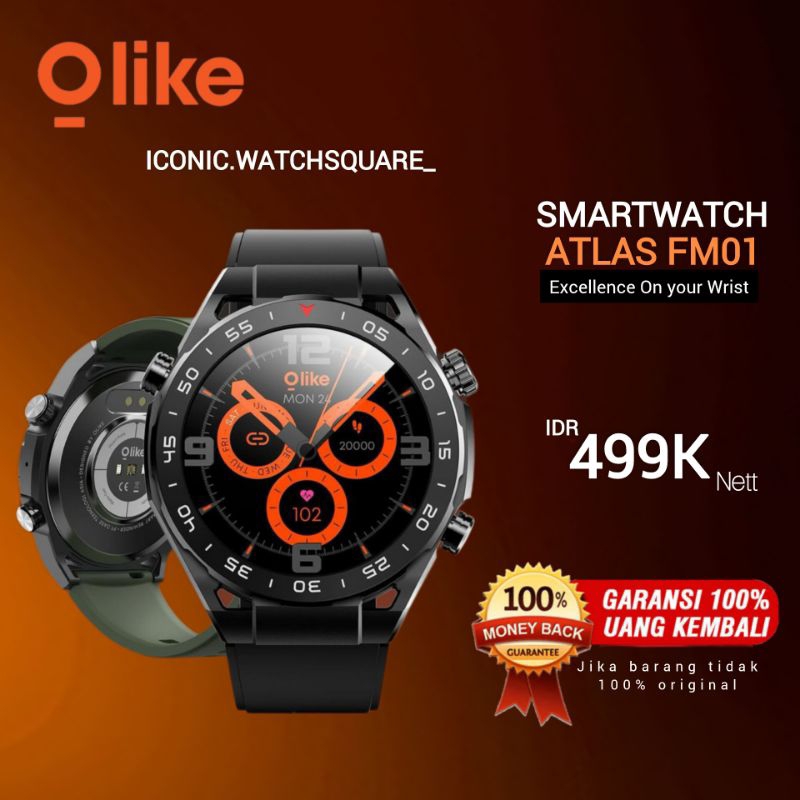 Jual Jam tangan SMARTWATCH OLIKE ATLAS FM01 | Shopee Indonesia