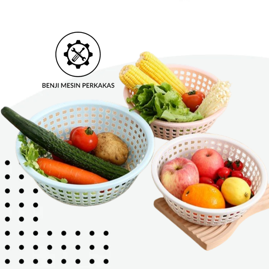 Jual Bakul Keranjang Baskom Tiris Saringan Sayur, Keranjang Saringan ...