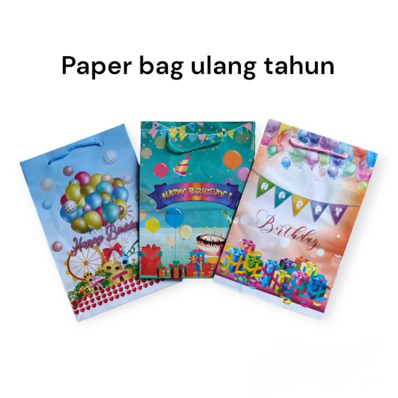 Jual Paper bag kecil / Paper bag ultah / paper bag anak motif / Tas ...