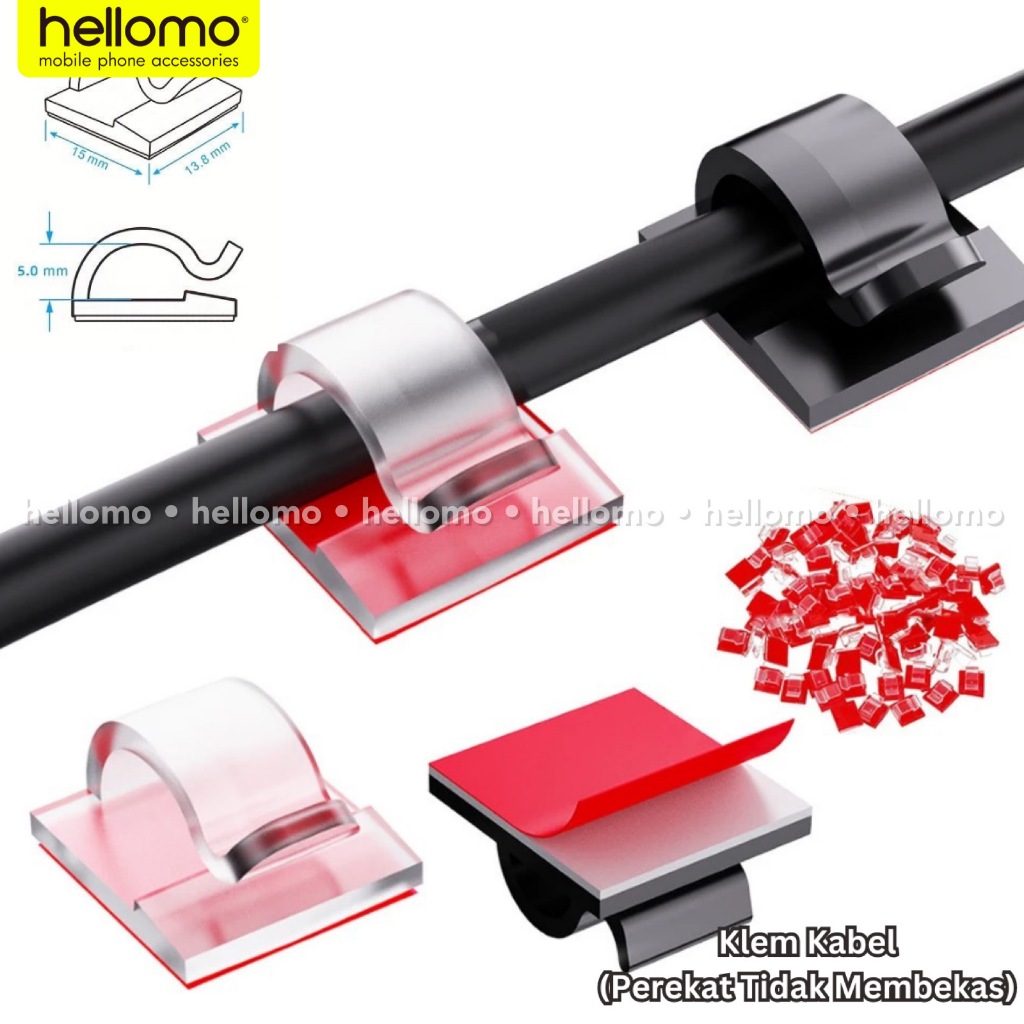 Jual Klem Kabel Pengikat Perapih Klip Kabel Tempel Clip Cable Organizer ...