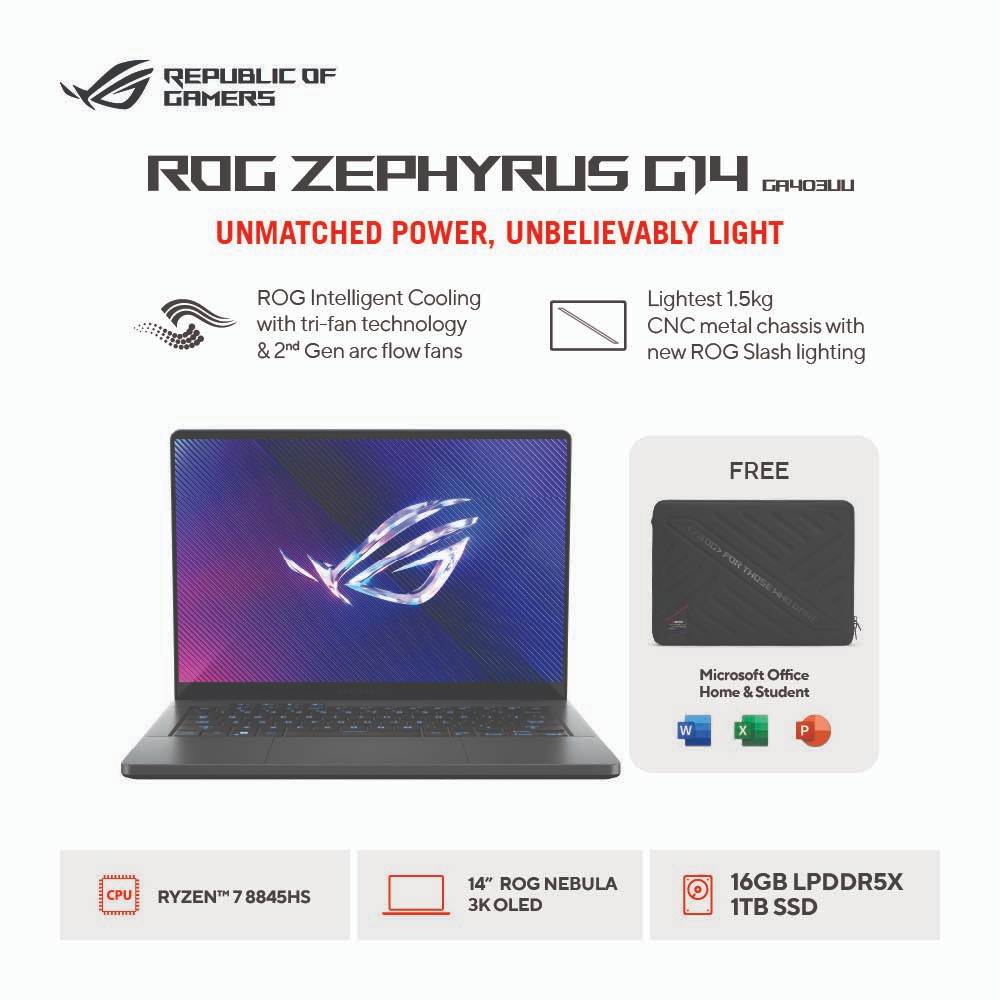 Jual Asus ROG Zephyrus G14 GA403UU [R7-8845HS|RTX 4050|SSD 1TB|Win11 ...