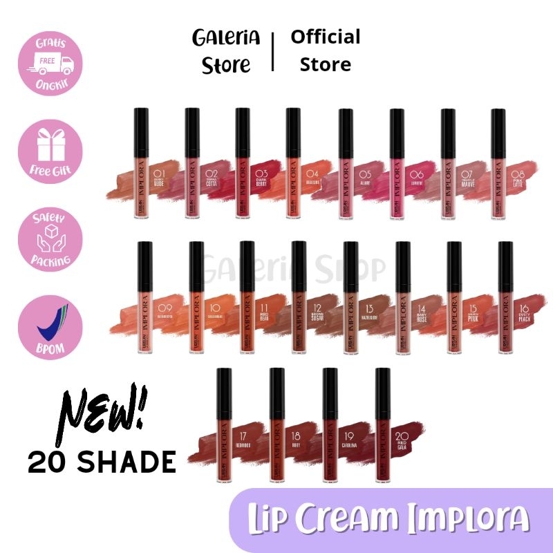Jual [GALERIA KOSME] READY STOCK TERMURAH IMPLORA URBAN LIP CREAM MATTE ...