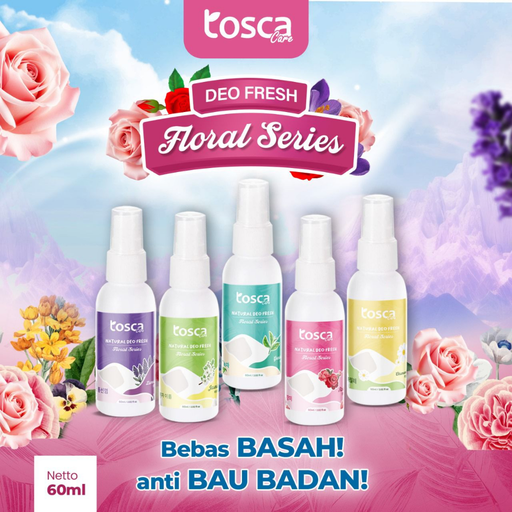 Jual TOSCA NATURAL DEO FRESH FLORAL SERIES (DEODORANT TAWAS) | Shopee ...