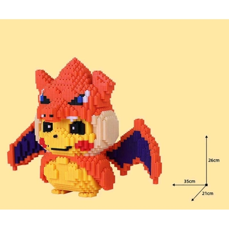 Jual diy mainan balok pikachu spitfire pokemon block brick hadiah anak ...