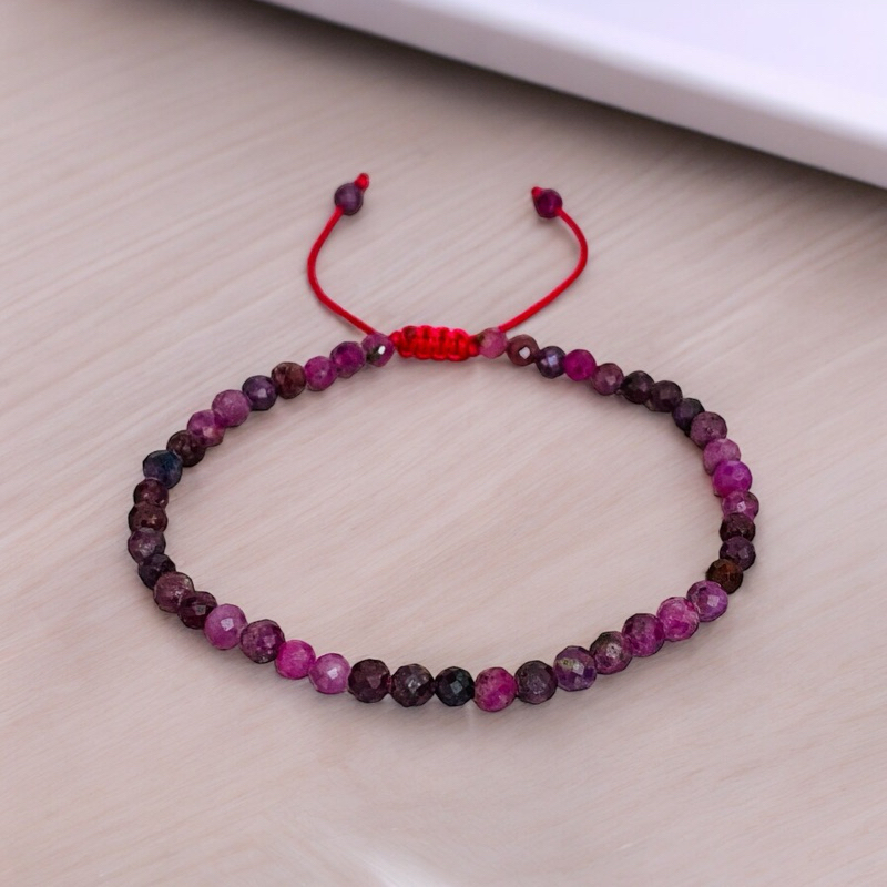 Jual Gelang Batu Natural Ruby Faceted 4mm Top Quality 1 | Shopee Indonesia