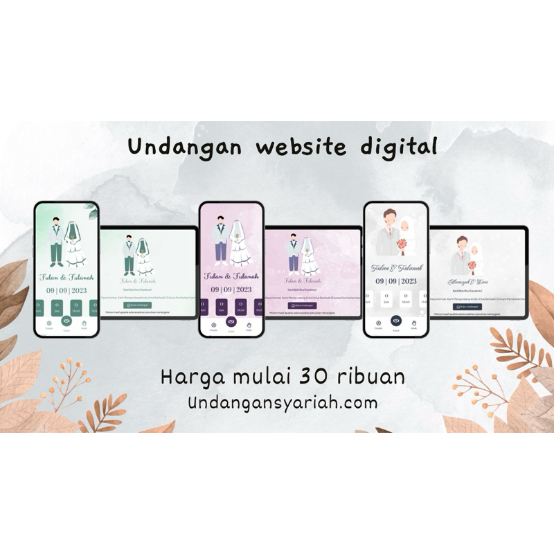 Jual undangan website digital thema syari | Shopee Indonesia