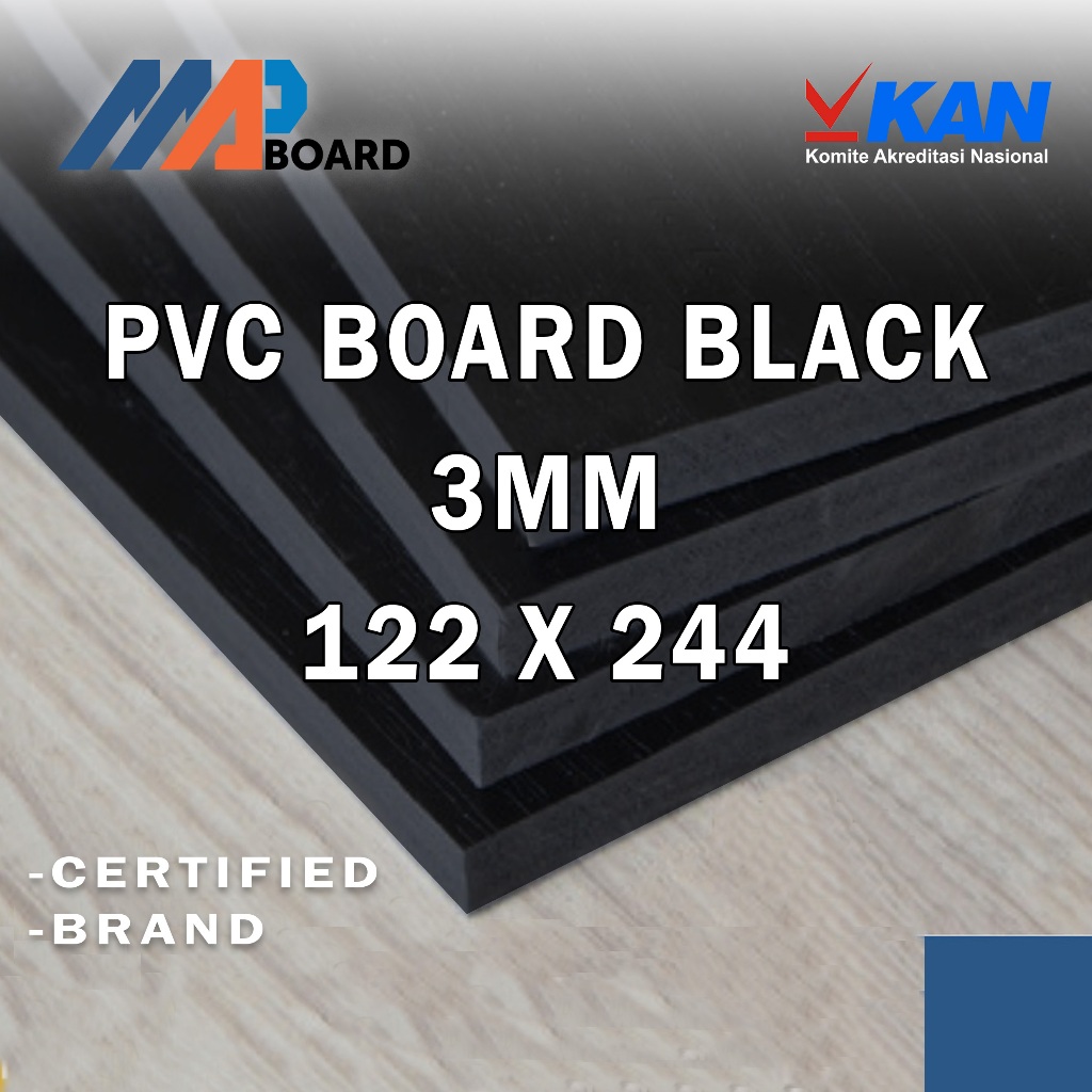 Jual Lembaran PVC Foam Board Black / MAP Board Hitam Keras 3mm Ukuran ...