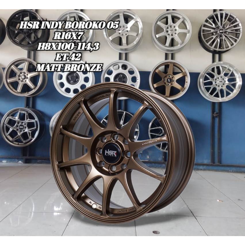 Jual Velg Mobil Racing Ring 16 HSR INDY R16 Lebar 7 Hole 4X100/114,3 ET42 Veleg Brio Agya Ayla ...