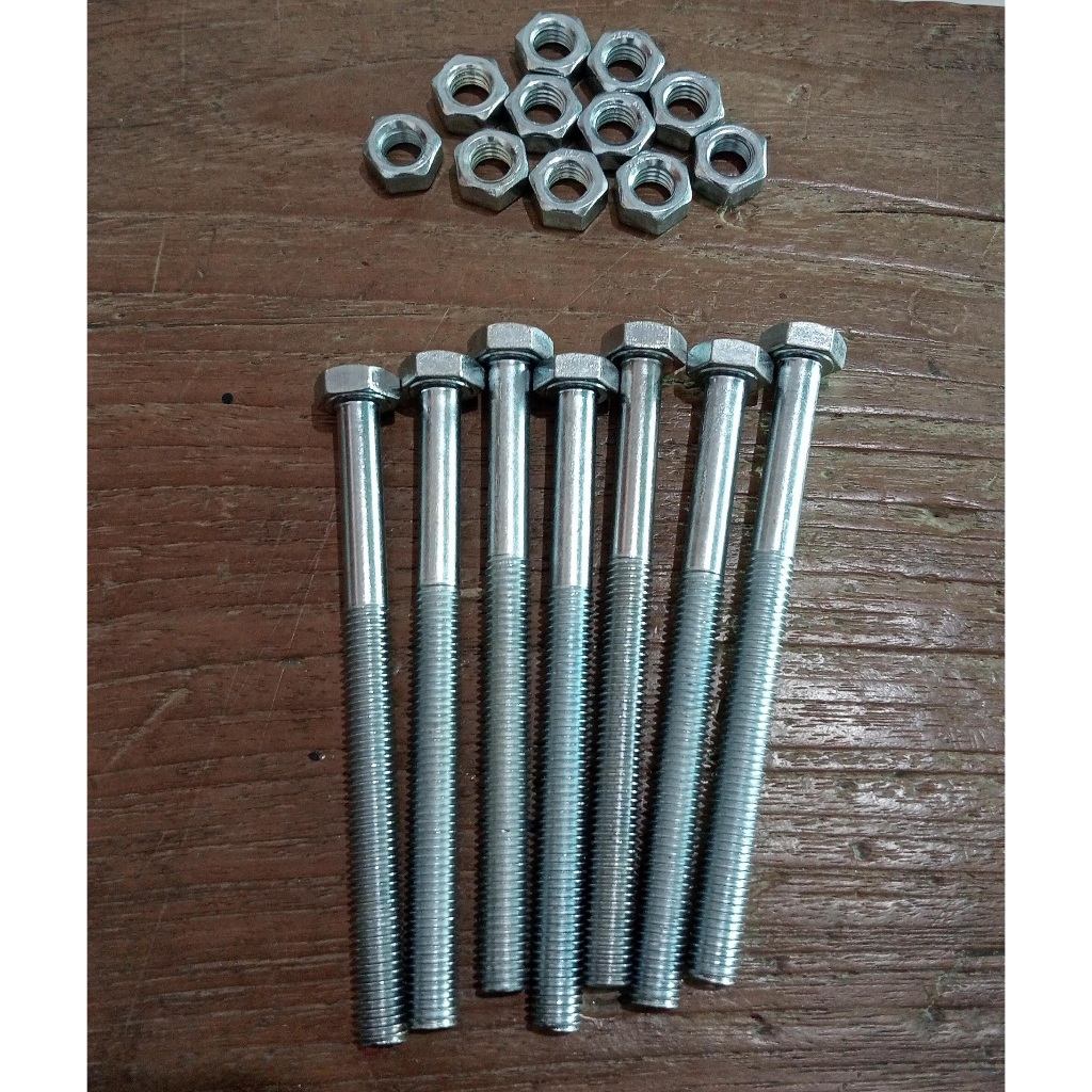 Jual Baut Mur M8 x 100 Putih | Shopee Indonesia