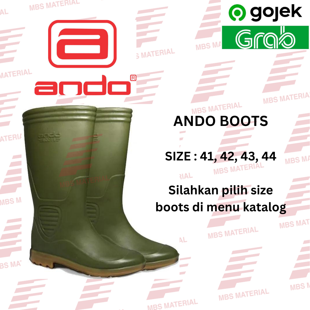 Jual INSTANT & SAME DAY | Sepatu safety boots proyek Ando 41, 42, 43 ...