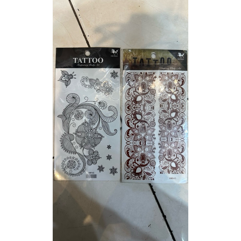 Jual temporary body art mirip henna tattoo | Shopee Indonesia