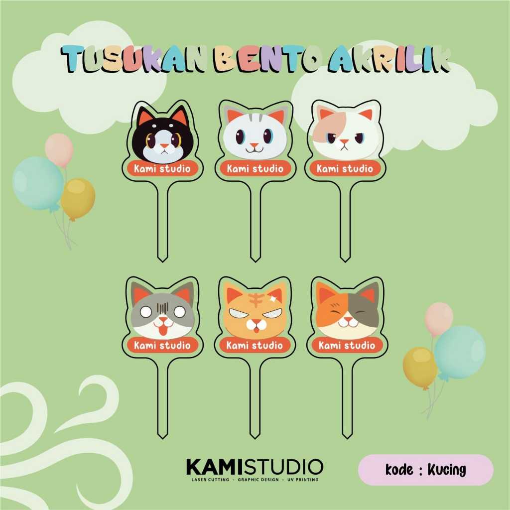 Jual TUSUKAN BENTO ANAK / AKRILIK FOOD PICK / TUSUK GIGI LUCU/ TUSUK ...