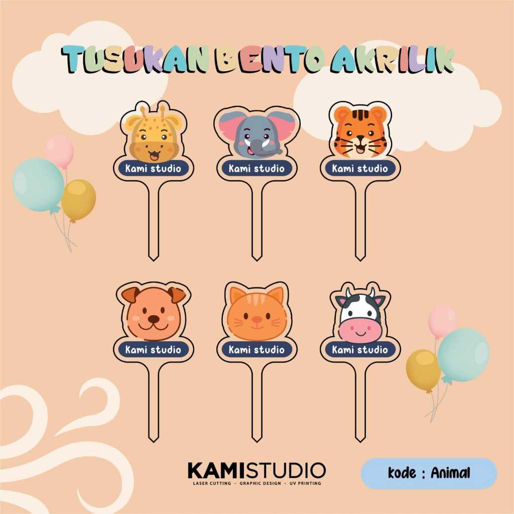 Jual TUSUKAN BENTO ANAK / AKRILIK FOOD PICK / TUSUK GIGI LUCU/ TUSUK ...