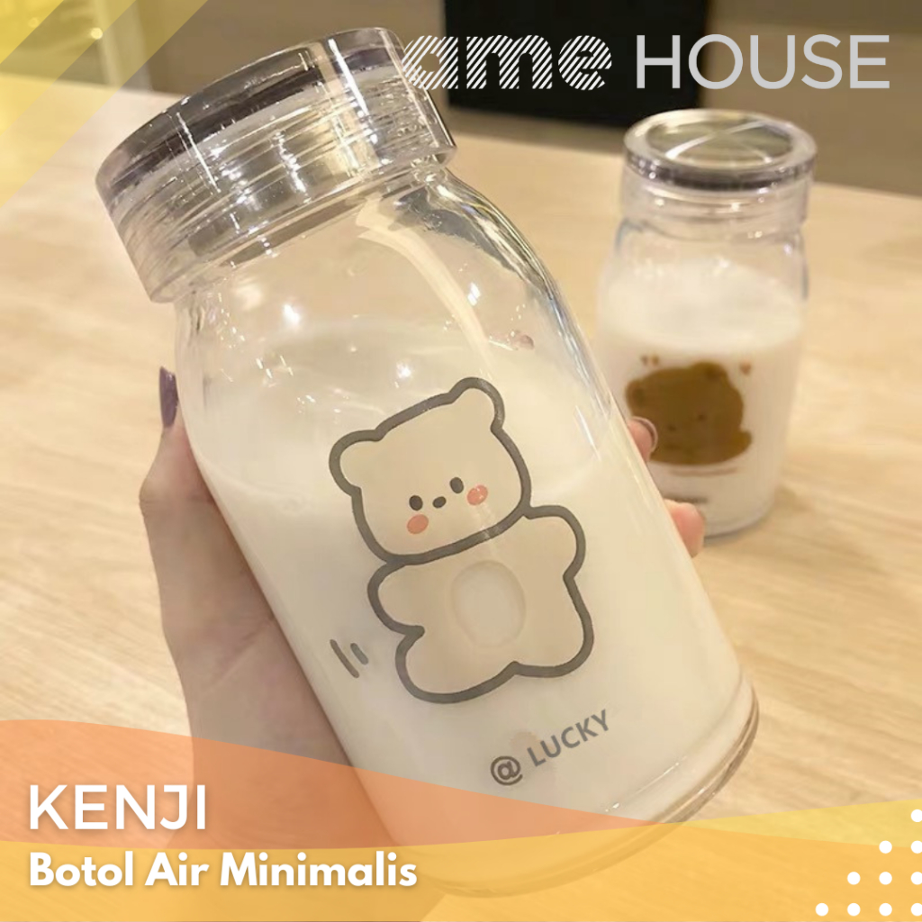 Jual |AME|KENJI Botol Minum Air Transparan Botol Tebal Minuman Estetis ...