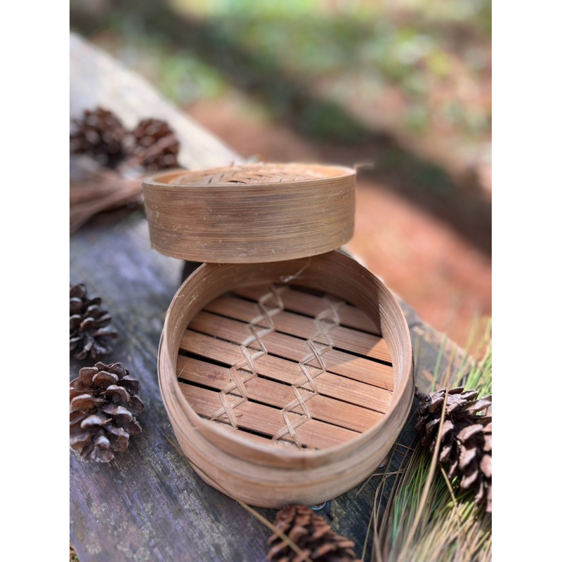 Jual kelakat bambu/tempat dimsum ukuran 13 cm | Shopee Indonesia
