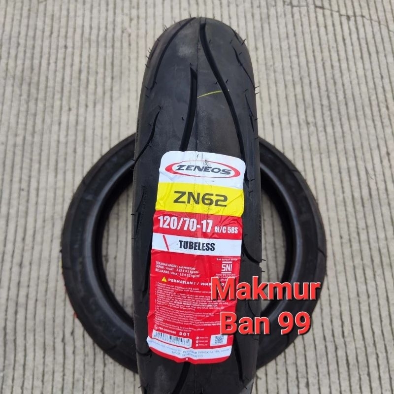 Jual Ban Motor Zeneos 120/70-17 ZN62 Tubeless | Shopee Indonesia