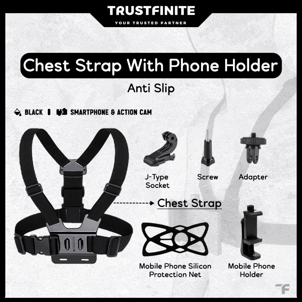 Jual Chest Strap Handphone Set Mount Belt Strap Dada Hp Smartphone ...