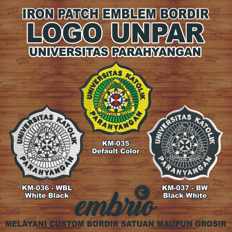 Jual Patch UNPAR emblem bordir logo Universitas Katolik Parahyangan ...
