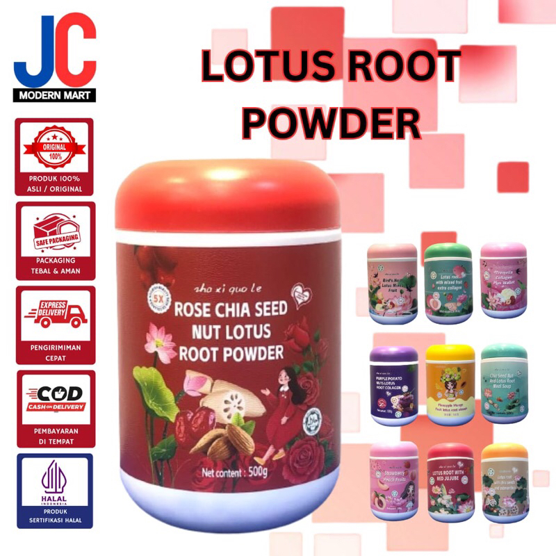 Jual LOTUS ROOT POWDER - OUFEN - All varian @500g | Shopee Indonesia