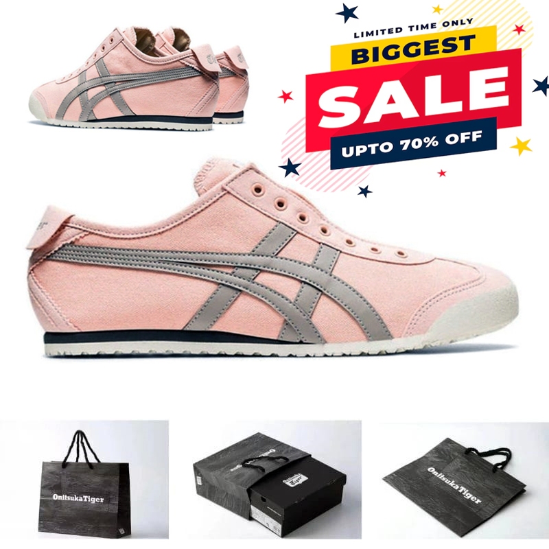 Jual Sepatu Onitsuka Original mexico 66 slip-on breeze pink | Shopee ...