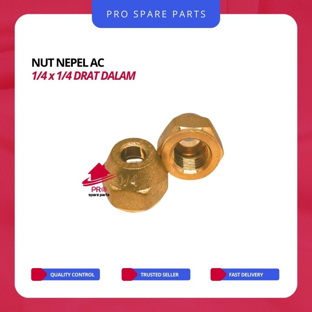 Jual Nut Nepel AC 1/4 Kuningan Mur Neple - Sparepart Niple Pipa AC | Shopee Indonesia