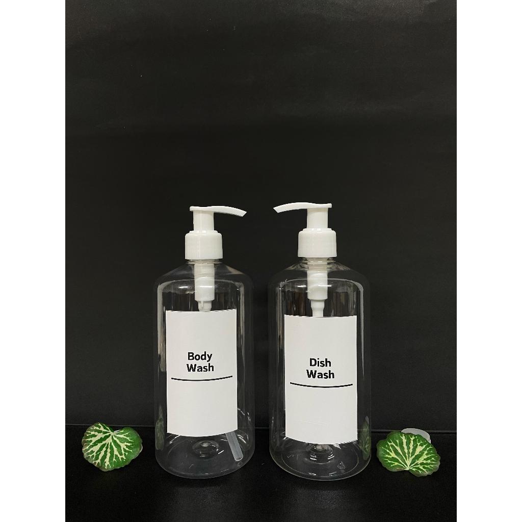 Jual botol pump 500 ml / botol sabun / sticker aesthetic | Shopee Indonesia