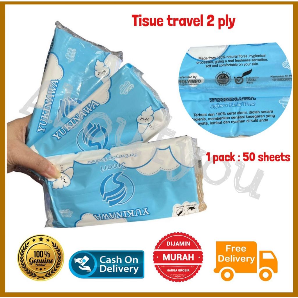 Jual Tisu Travel Pack 50s Smart Tissue Wajah Halus Kertas Tisu 2ply ...