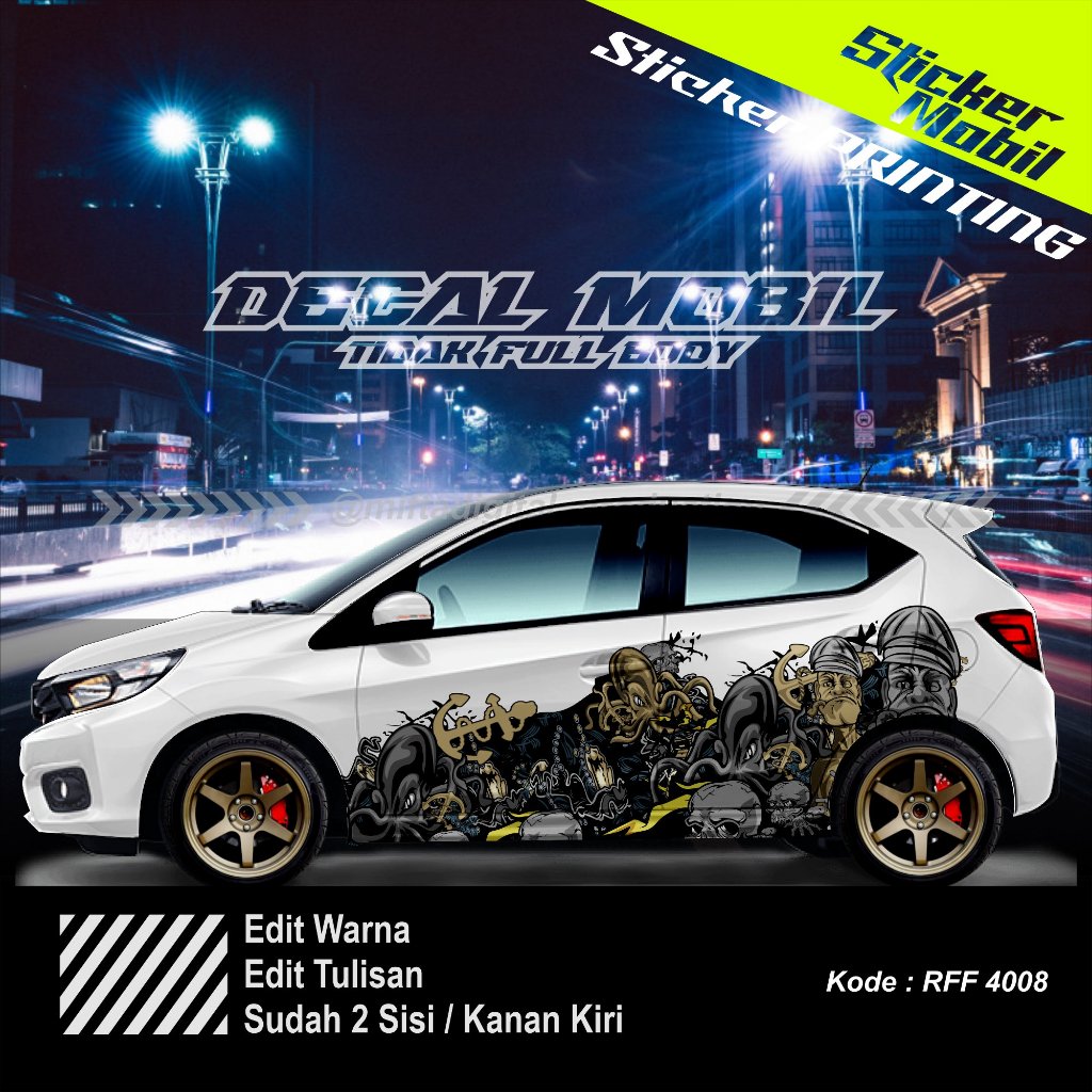 Jual Striping Sticker Variasi Mobil Brio Agya Sigra Avanza Yaris Kijang ...