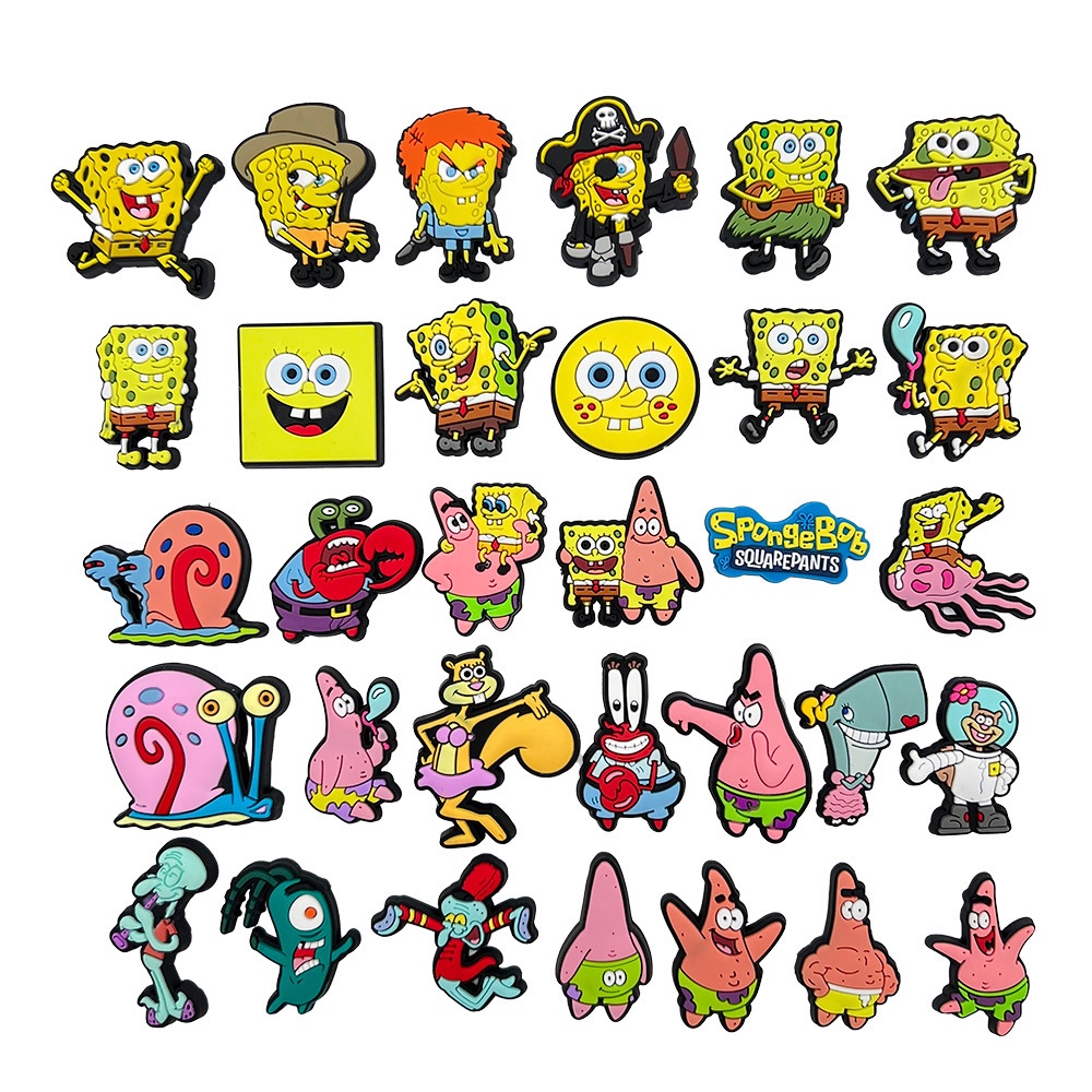 Jual Jibbitz 1 Buah Sandal Kartun Pin SpongeBob Patrick Star Crocs ...