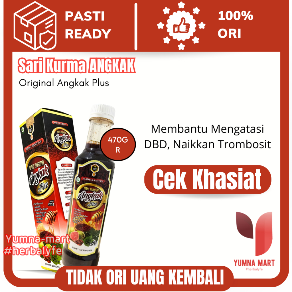 Jual Madu Angkak Sari Kurma Plus Propolis Jambu Biji ANGKAK MERAH Obat ...