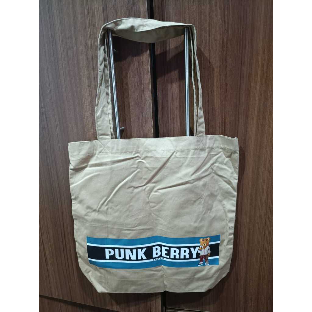Jual Punk Berry Tote Bag Thailand Creme Brown Bear List Blue Original ...