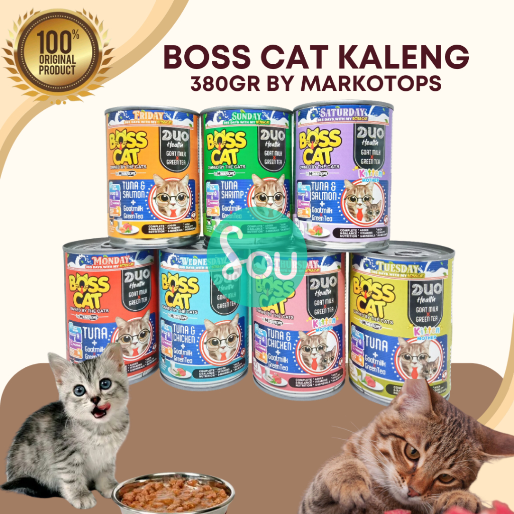 Jual BOSS CAT kaleng Makanan kucing Kaleng Bosscat kaleng 380 gr ...