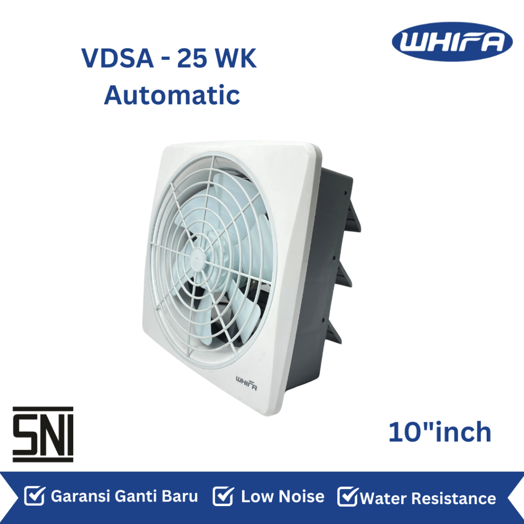 Jual Exhaust Fan Whifa VDSA-25WK(A) 10 inch Automatic AC | Shopee Indonesia