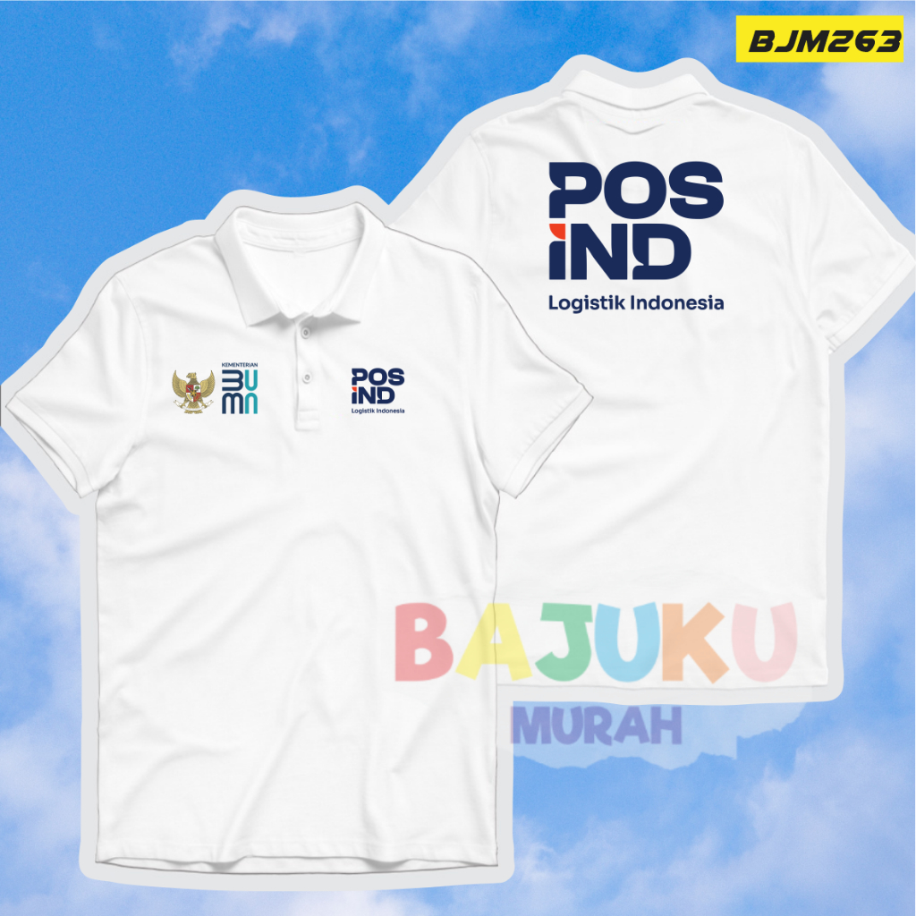 Jual BJM 263 Polo Shirt - Kaos Kerah baju POS IND BUMN Logistik ...