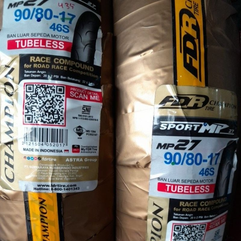 Jual BAN MP 27 FDR 90/80-17 RACING TIRE SOFT COMPOUND ORIGINAL100 ...