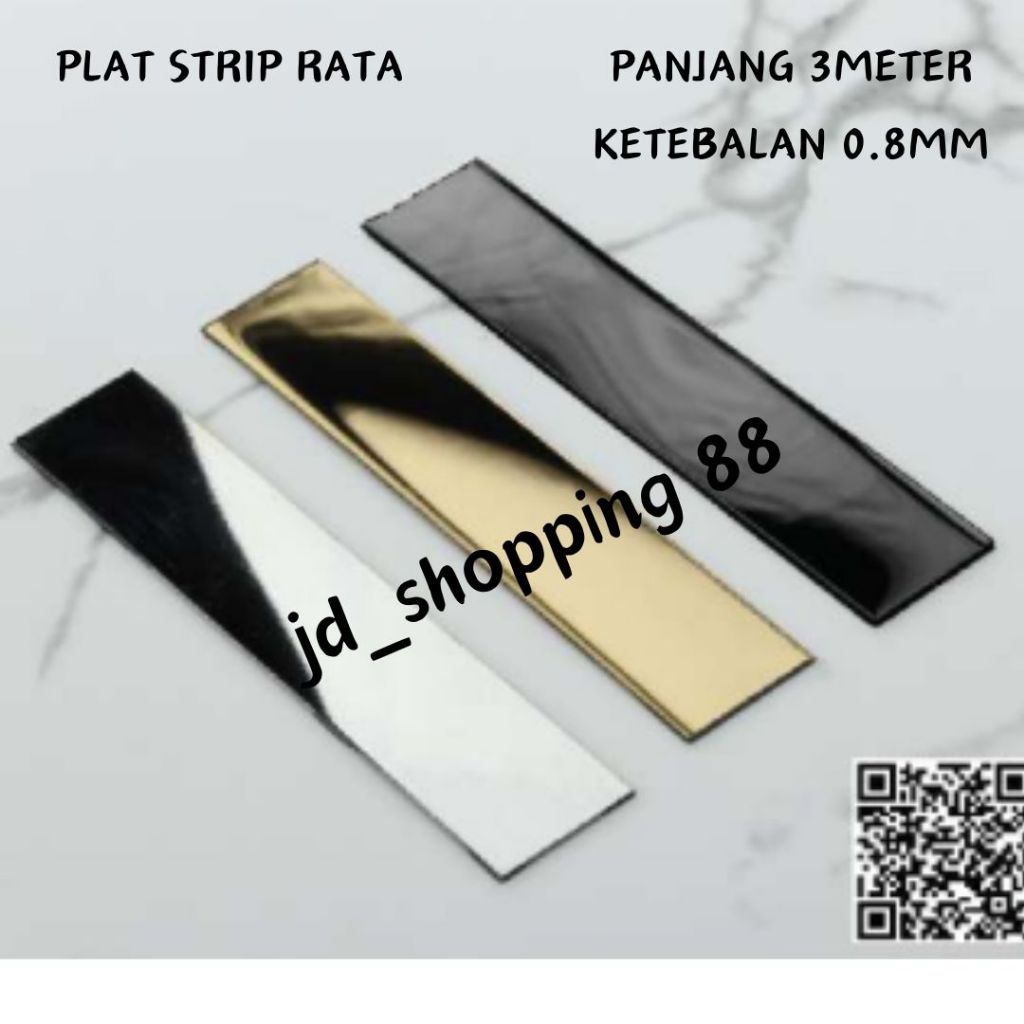 Jual Plat Strip Rata Black - List Plat | Shopee Indonesia