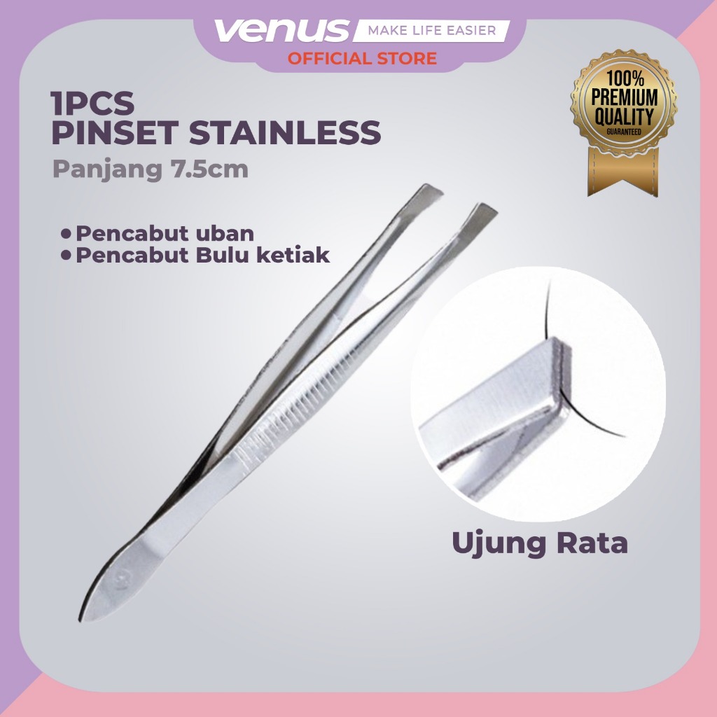 Jual VENUSJKT - 1Pcs Pinset Uban Stainless / Pinset Cabut Bulu ...