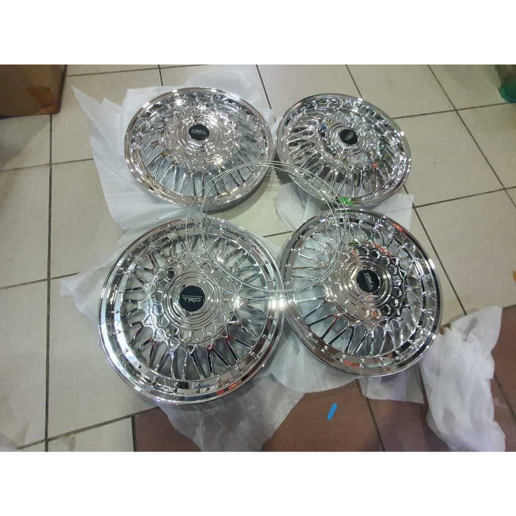 Jual COVER DOP VELG MOBIL UKURAN RING 13 DAN 14 CHROME MOBIL UNIVERSAL ...
