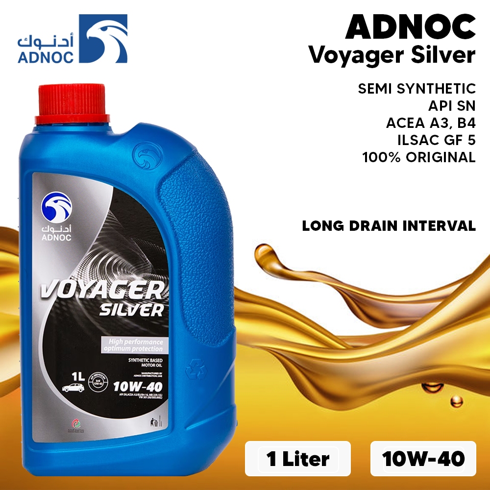 Jual ADNOC Voyager Silver - 10W-40 - 1 Liter - 100% ORIGINAL | Shopee ...