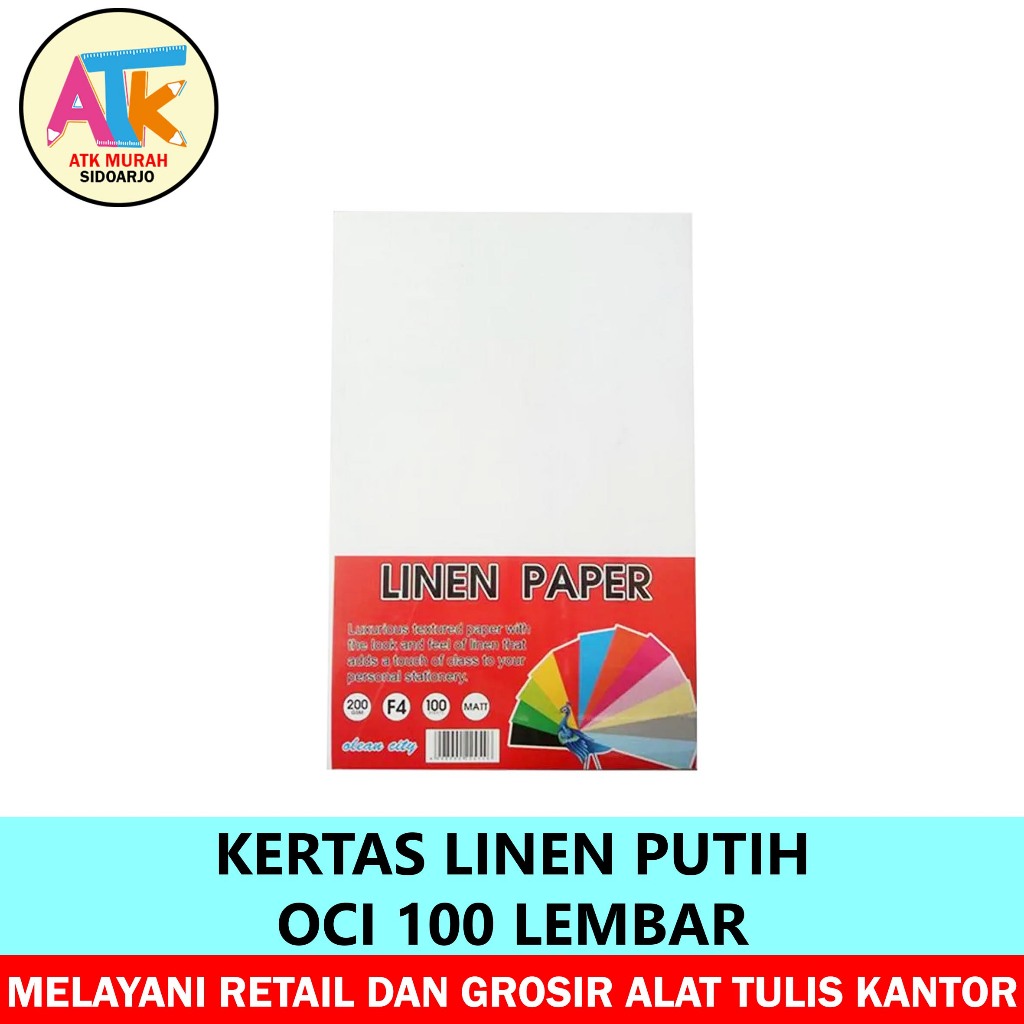 Jual KERTAS LINEN F4 PUTIH - OCI | Shopee Indonesia