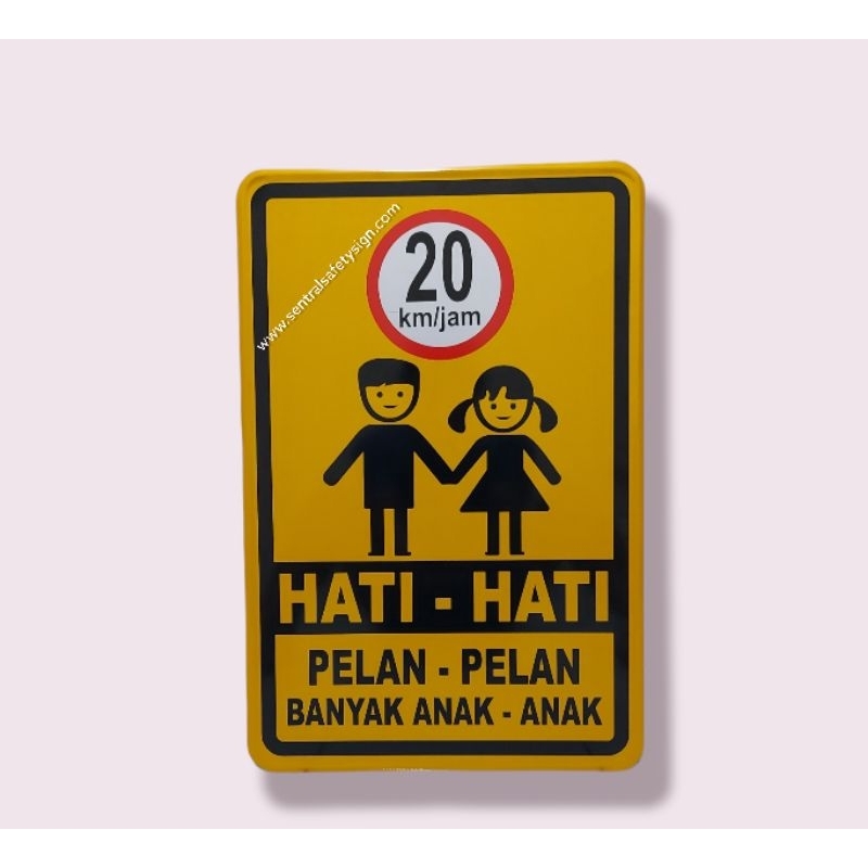 Jual Rambu Hati-Hati Banyak Anak-Anak 60x40cm | Shopee Indonesia