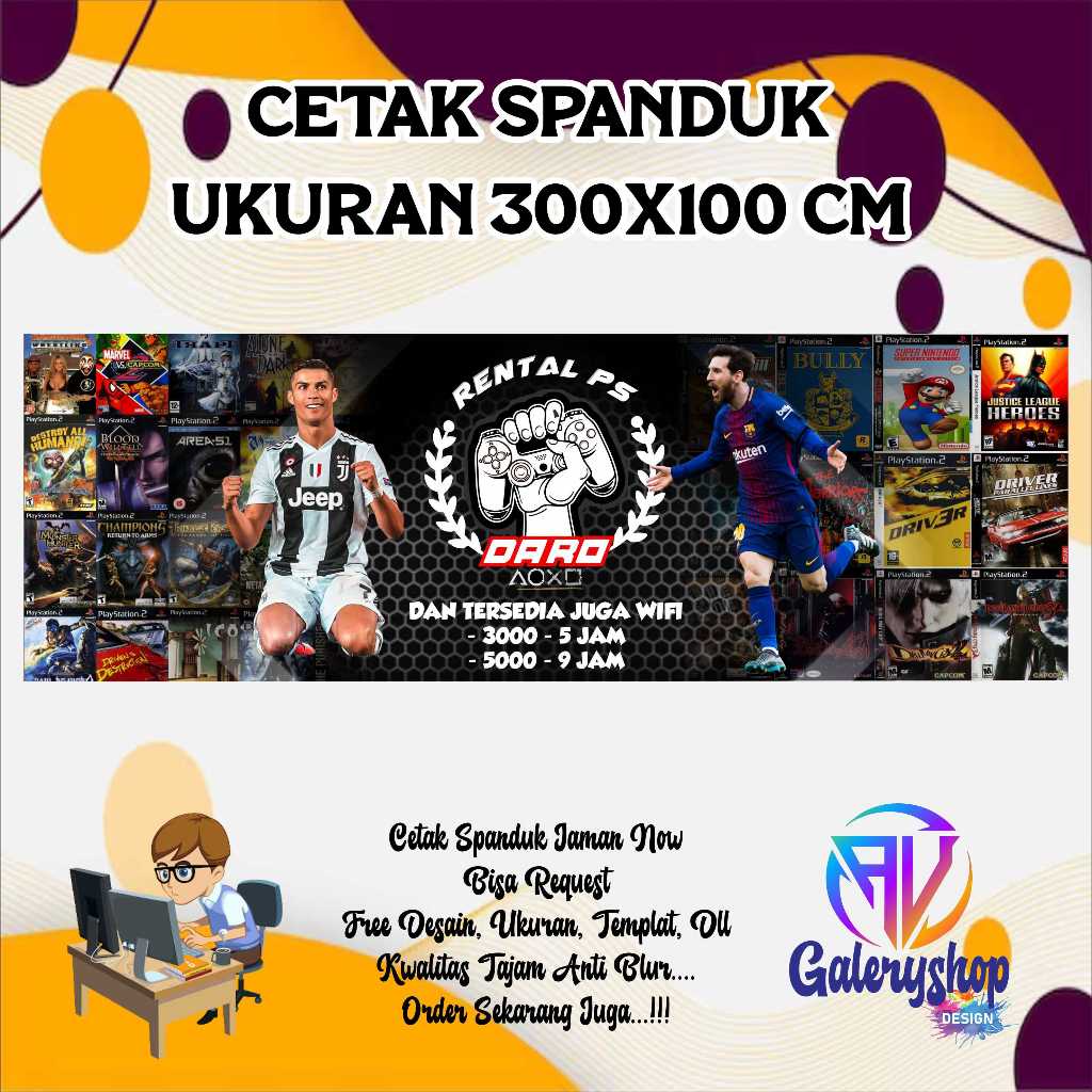Jual mmt, spanduk, banner, rental ps 3-4, dll ukuran 300x100cm custom ...