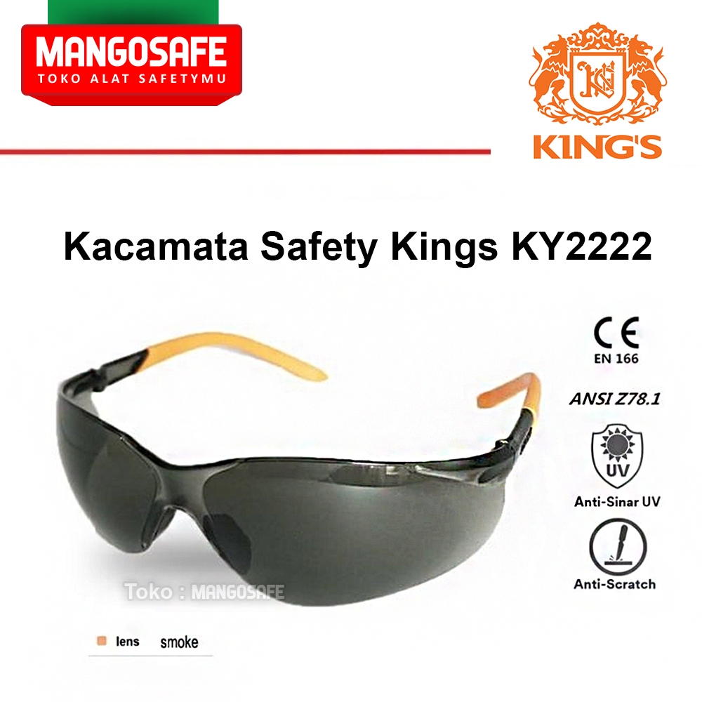 Jual Kacamata Safety Proyek Hitam Kings KY2222 Original / Honeywell KY ...