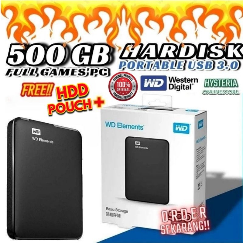 Jual Hardisk Portable 500GB HD External USB 3.0 GARANSI | Shopee Indonesia