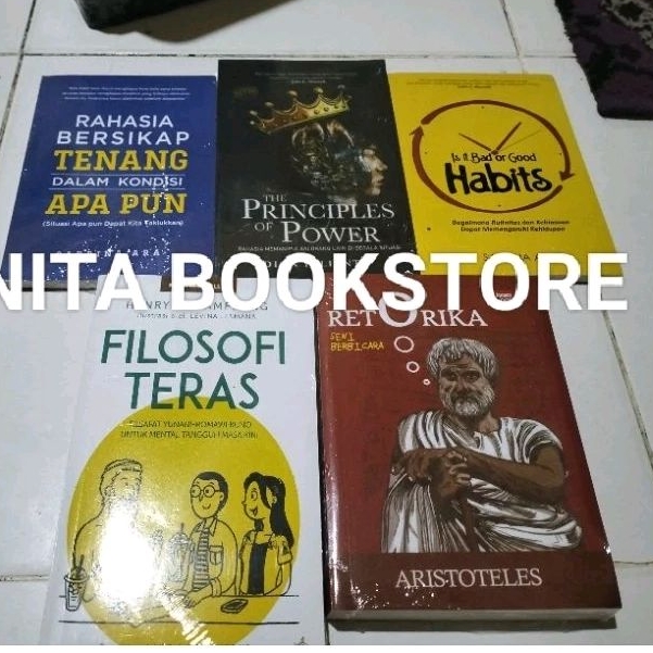 Jual paket 5 buku is it bad or good habits filosofi teras the principles of power retorika ...