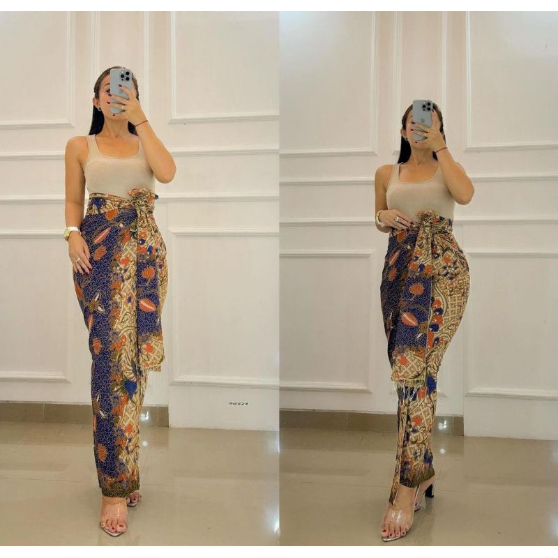 Jual Sutra Paris Set Selendang Motif ATBM || kamen lembaran bali ...